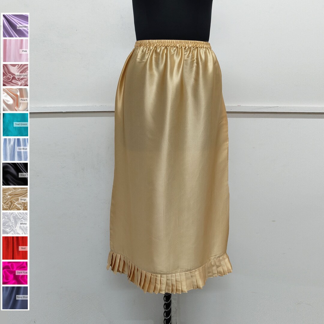 Satin Half Slip, Dress Extender, Ruffle Satin Underskirt, Petticoat ...