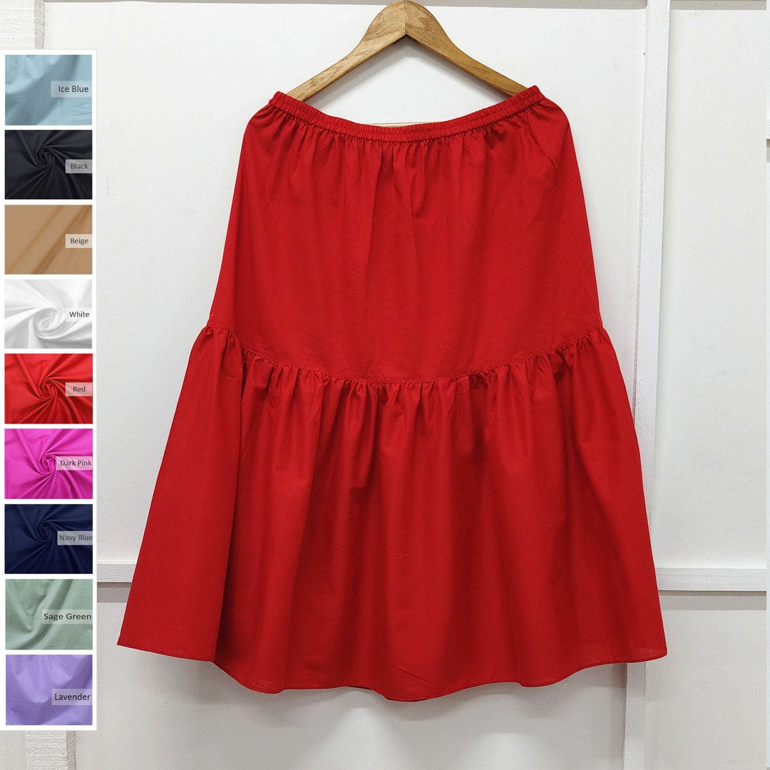 Cotton Ruffle Half Slip, Frill Underskirt, Dress Extender, Petticoat ...