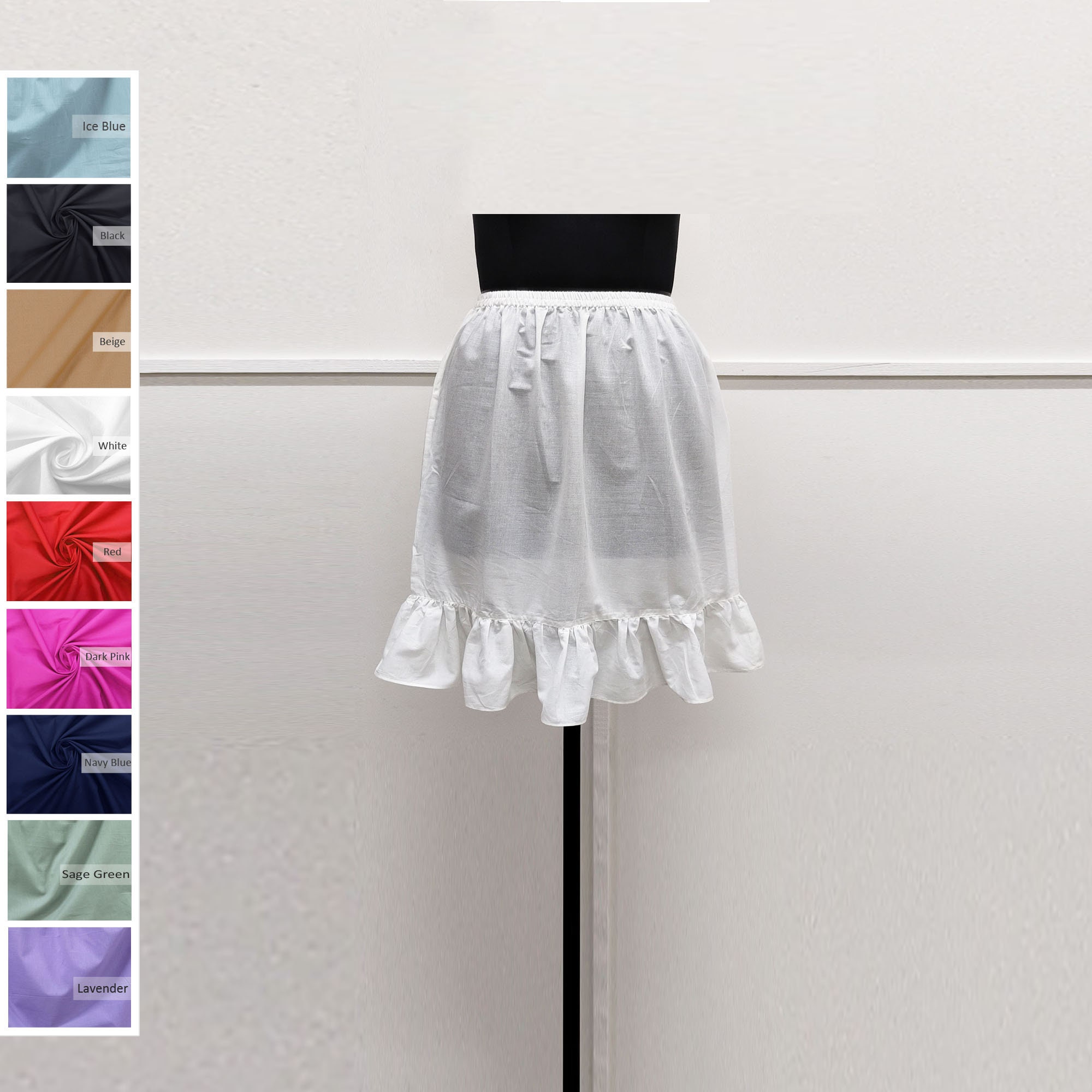 Cotton Kids Half Slip, Girls Petticoat, Ruffle Underskirt, Gift for ...