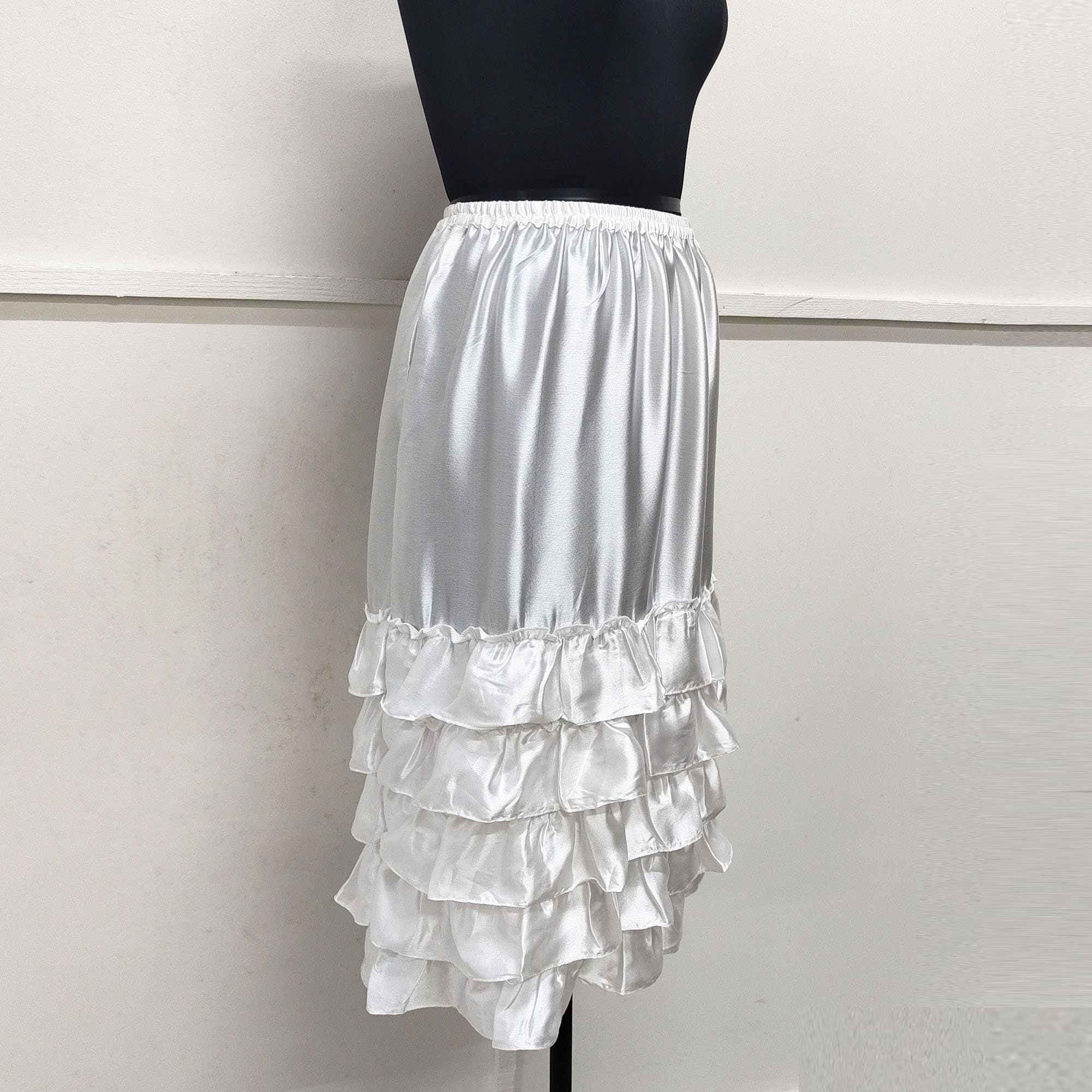 Satin Ruffle Half Slip Dress Extender Frill Satin - Etsy