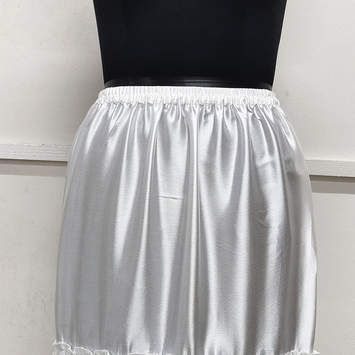 Satin Ruffle Half Slip Dress Extender Frill Satin - Etsy