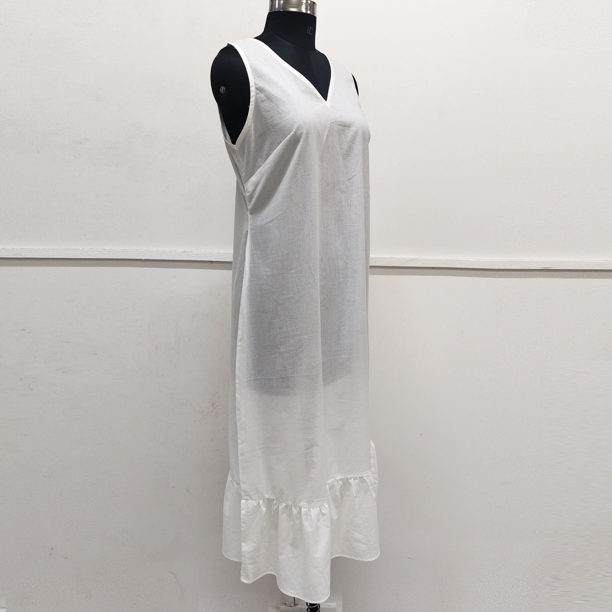 Cotton Full Slip, Ruffle Maxi Slip, Underdress, Night Dress, Full ...