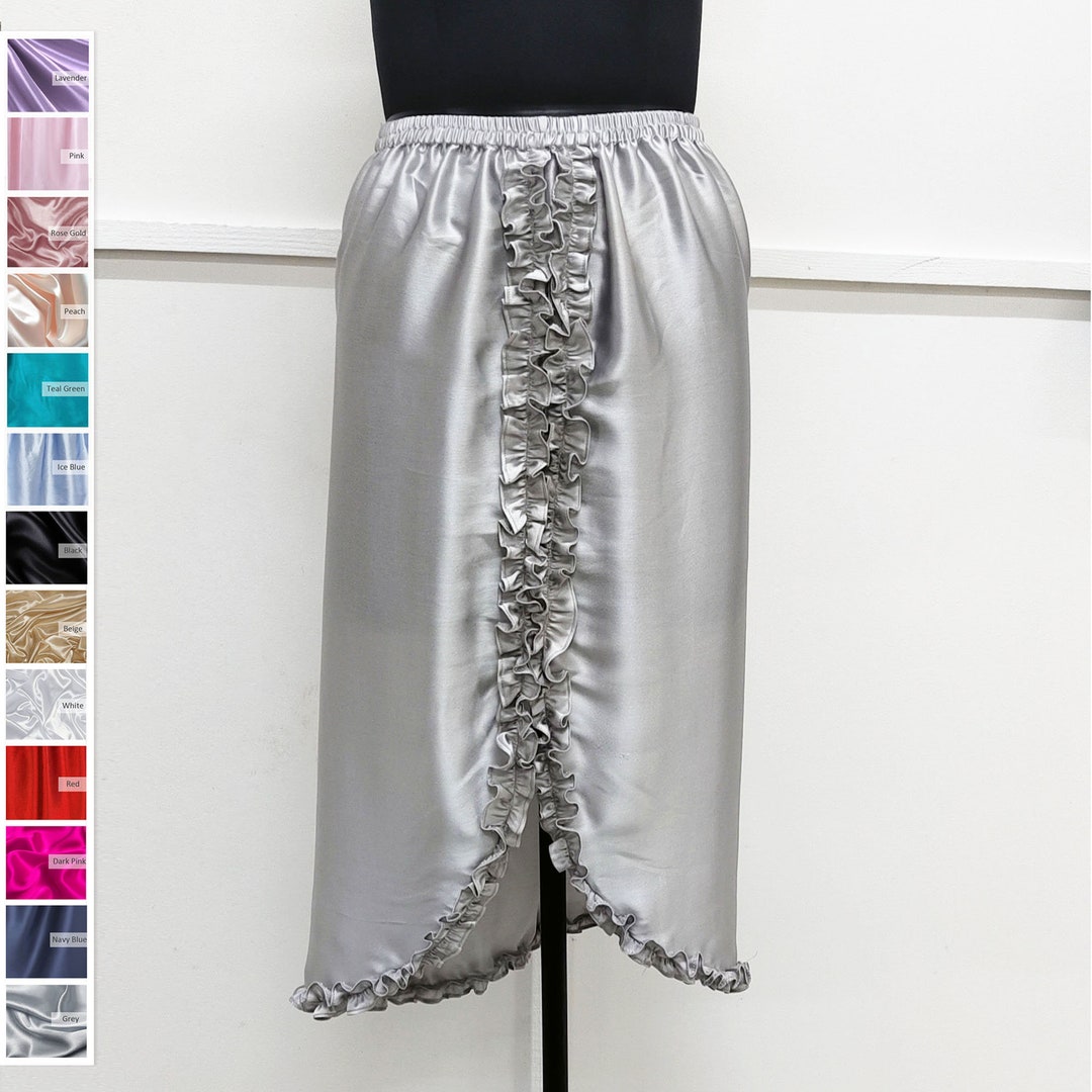 Satin Half Slip, Ruffle Dress Extender, Satin Underskirt, Satin ...
