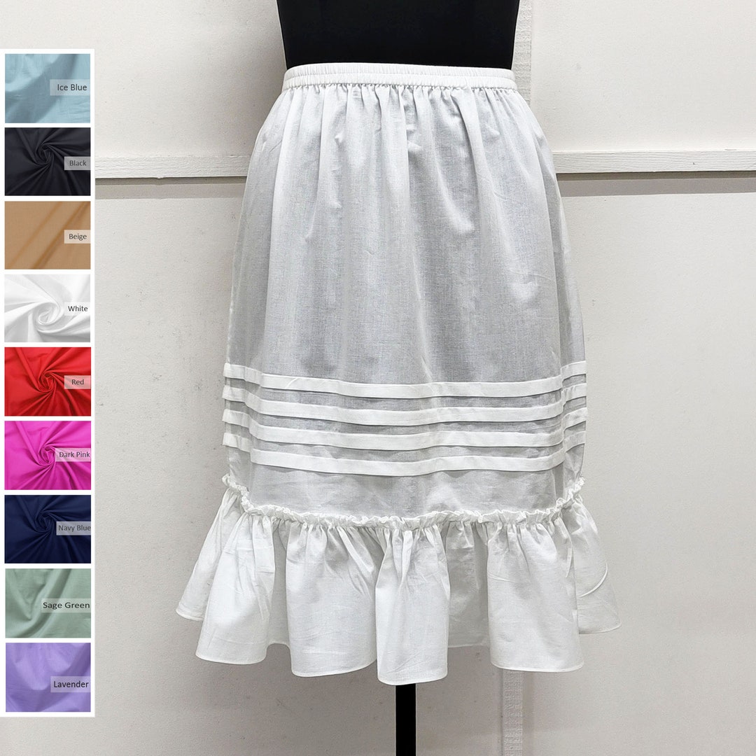 Cotton Ruffle Half Slip, Dress Extender, Underskirt, Petticoat ...