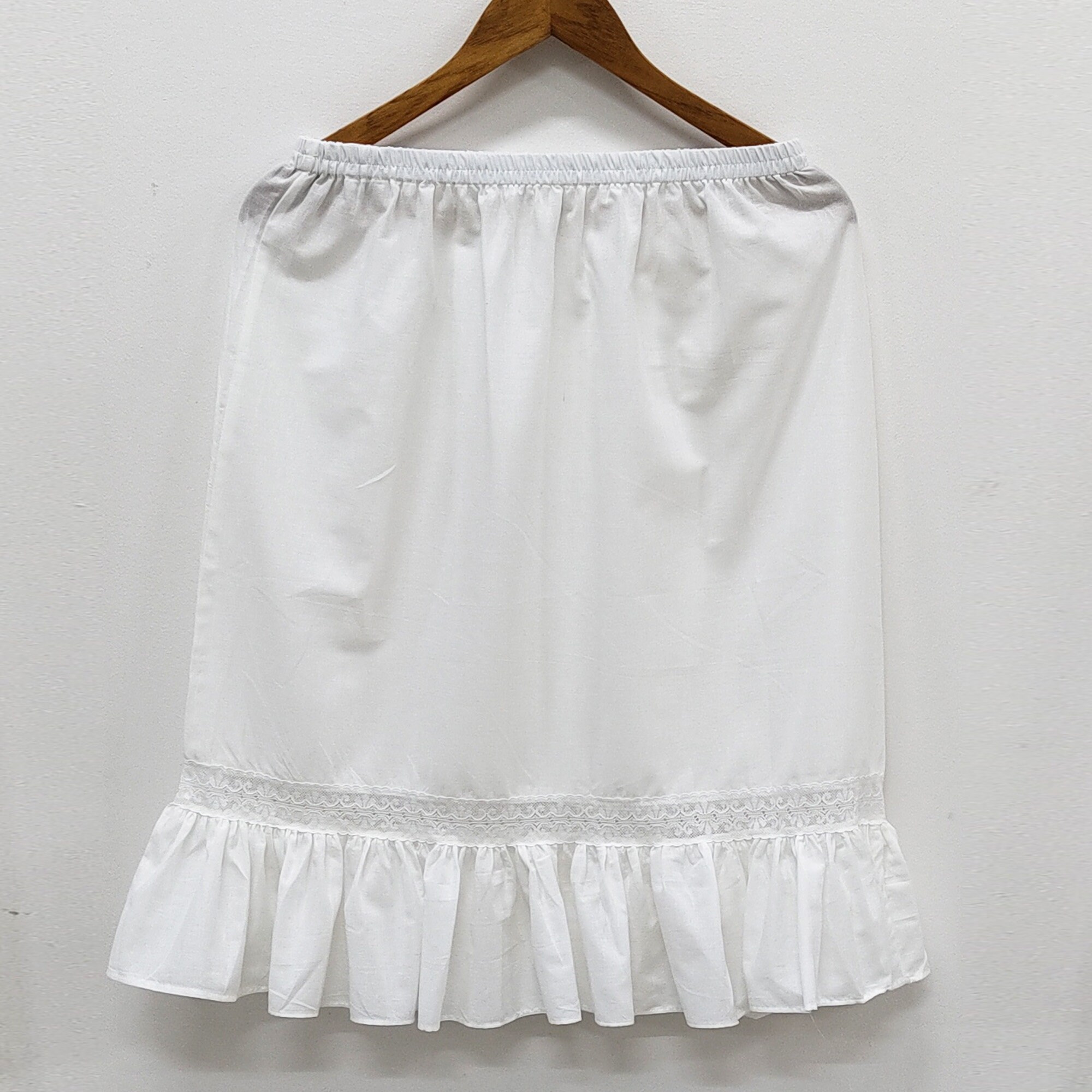 Cotton Ruffle Half Slip, Underskirt, Ruffle Dress Extender, Petticoat ...
