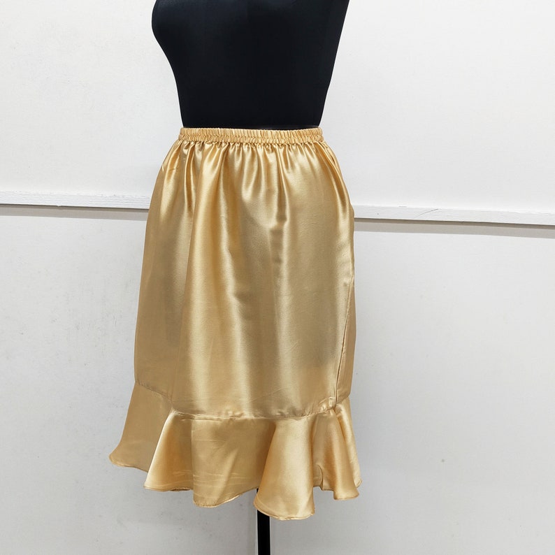 Satin Half Slip, Ruffle Satin Underskirt, Dress Extender, Petticoat ...