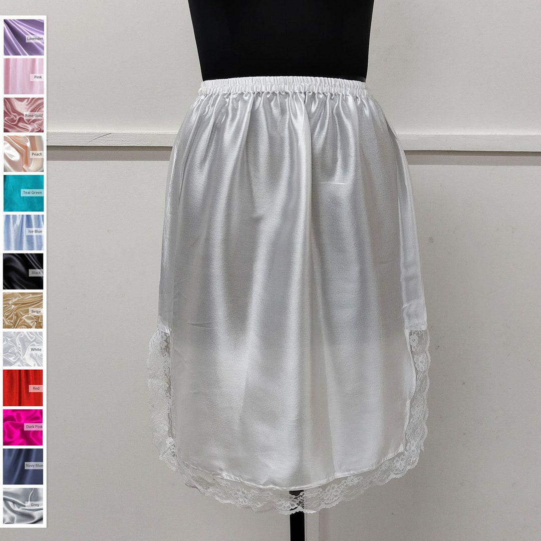 Satin Lacey Underskirt, Half Slip, Dress Extender, Petticoat ...