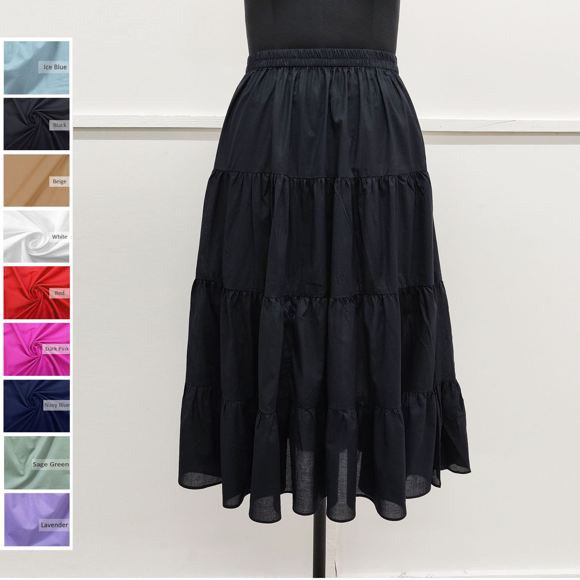 Cotton Hippie Half Slip, Ruffle Underskirt, Petticoat for Women ...