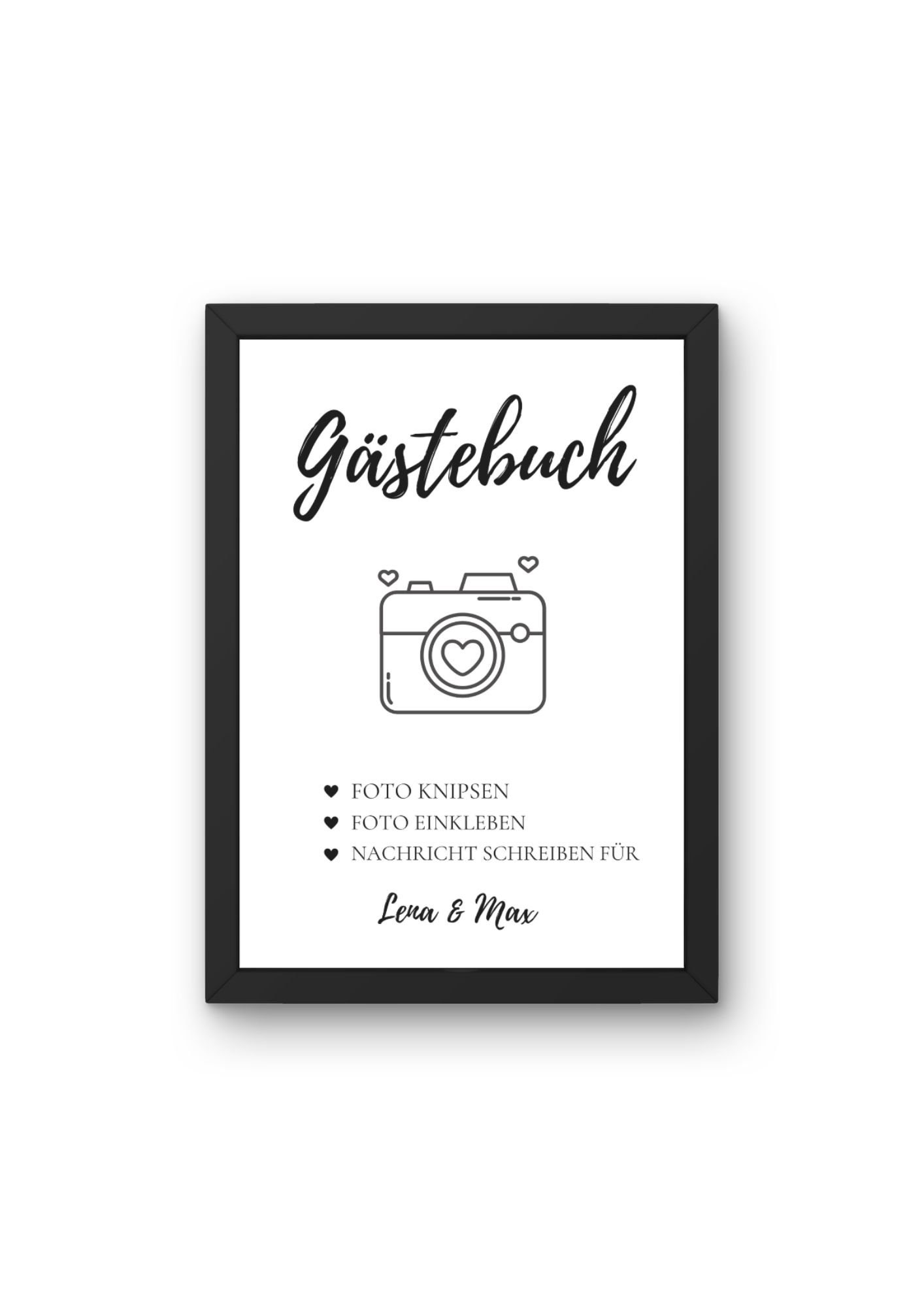 Gästebuch Schild für Hochzeit, Foto Gästebuch, personalisierbar ...