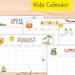 Blank Calendar for Kids, Homeschool Planner, Printable Calendar ...