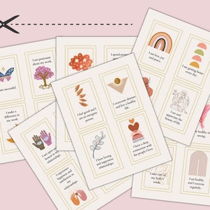 Boho Affirmation Cards | 24 Positive Affirmations Cards | Daily ...