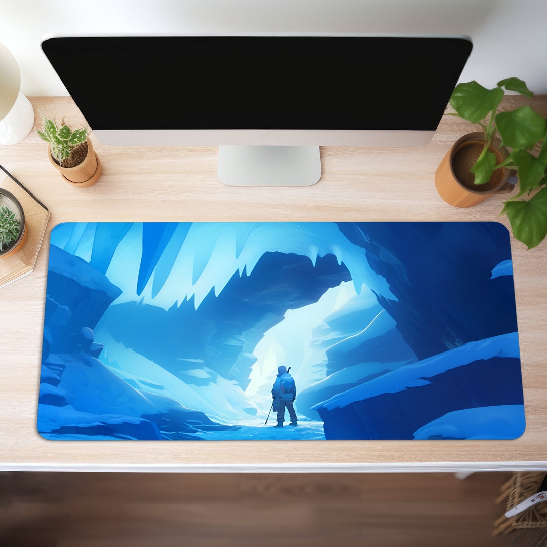 Frozen Cave Mousepad, Antartica, Ice Cave Explorer, Ice Taps, Aesthetic ...