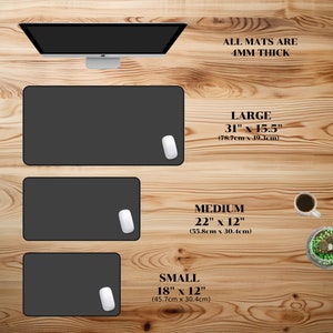 Black and White Graphic Pattern, Wavy Lines, Desk Mat, Gaming Mouse Pad ...