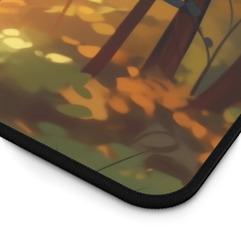 Anime Bird Mousepad, Warm Color Forest, Nature, Aesthetic Deskmat, Desk ...