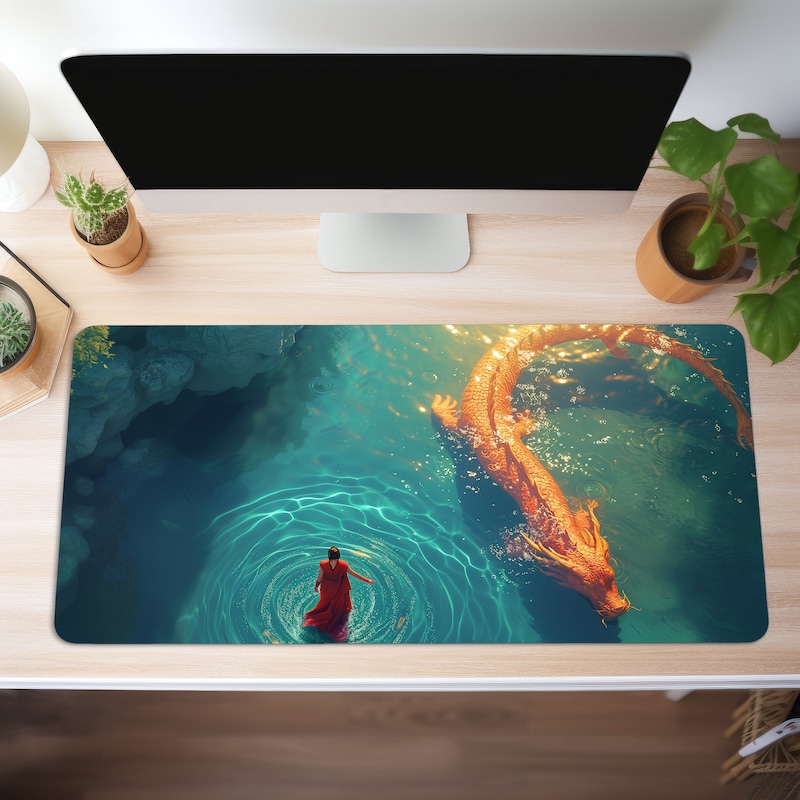 Gaming Mouse Pad Large Dragon - Etsy