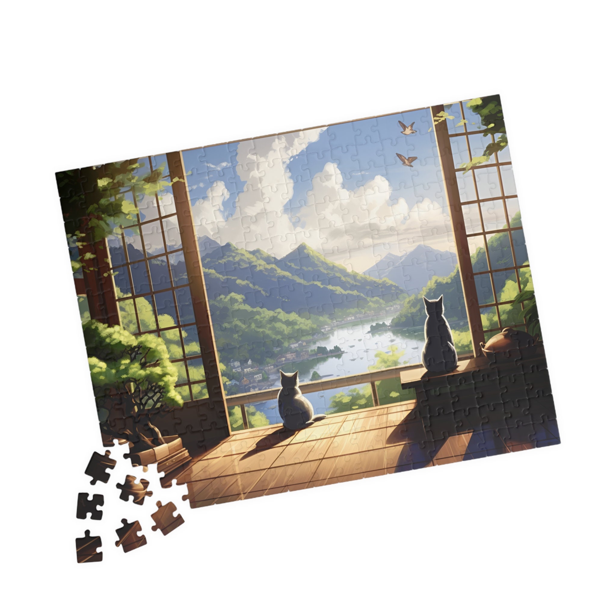 Japanese Landscape Jigsaw Puzzle, Cats Puzzle, Bonsai Tree, 500 Pieces ...