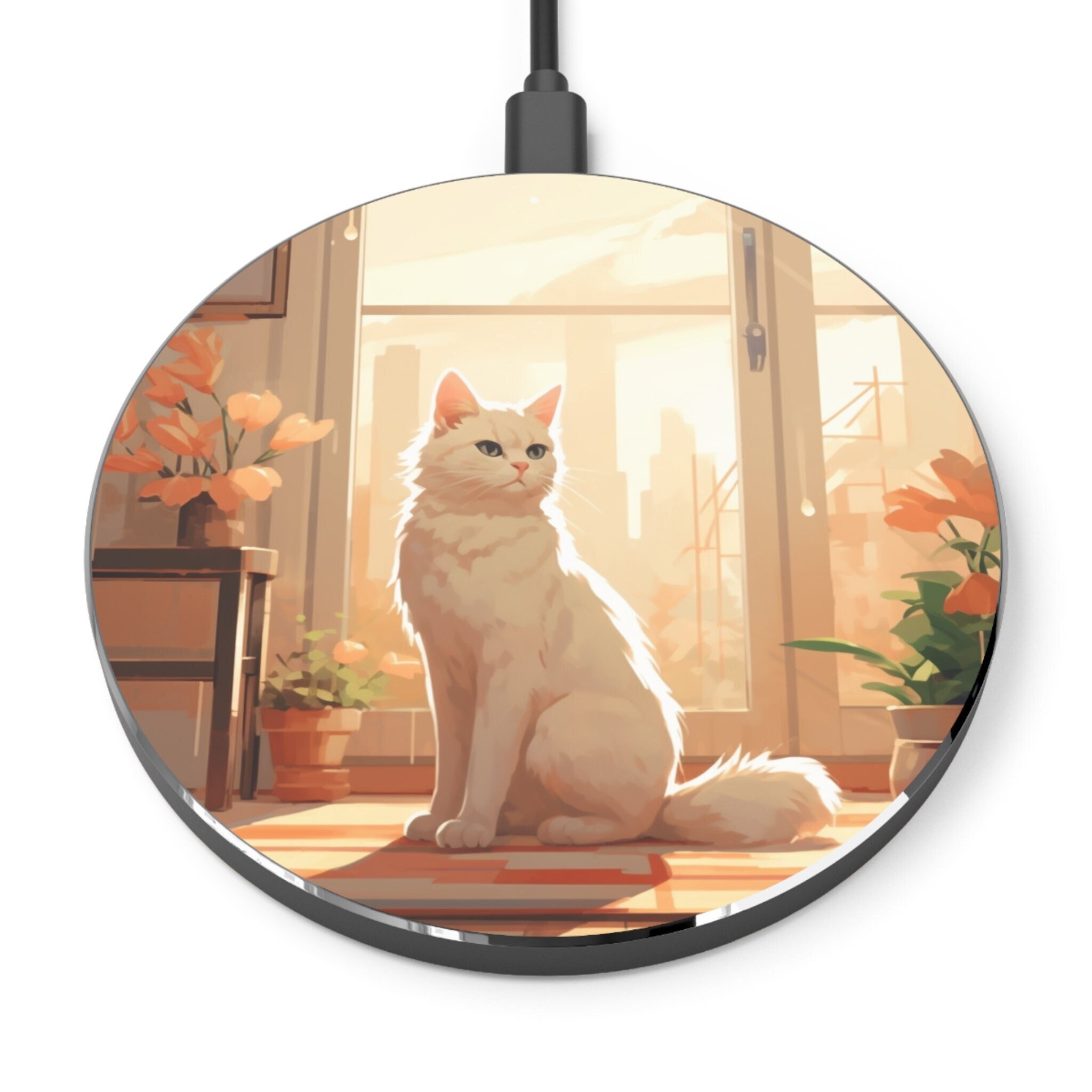 Anime Style Cat Wireless Charger, Studio Ghibli Inspired, Charging ...