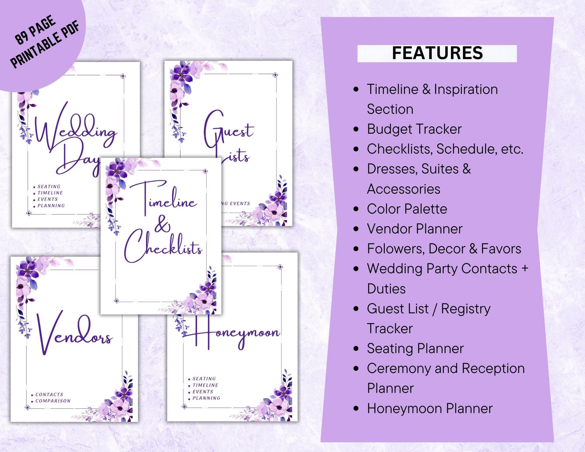 Wedding Planner Printable, Wedding Planning Book, Printable Wedding ...