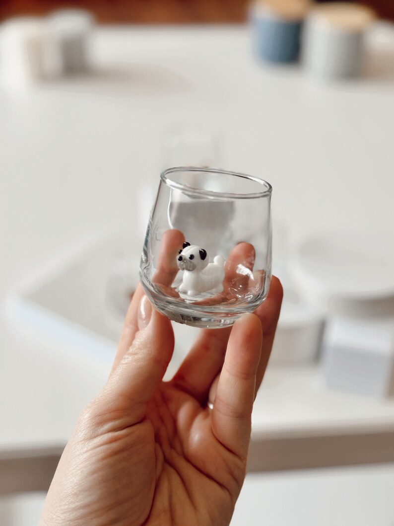5 Pieces Set of Tiny Cute Dog Shot Glasses Tequila Glasses Gift for Her ...