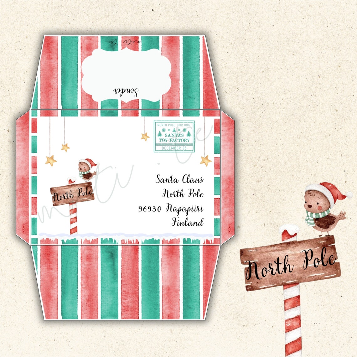 LETTER TO SANTA - Printable - Instant Download - Easy to Print - A4 ...