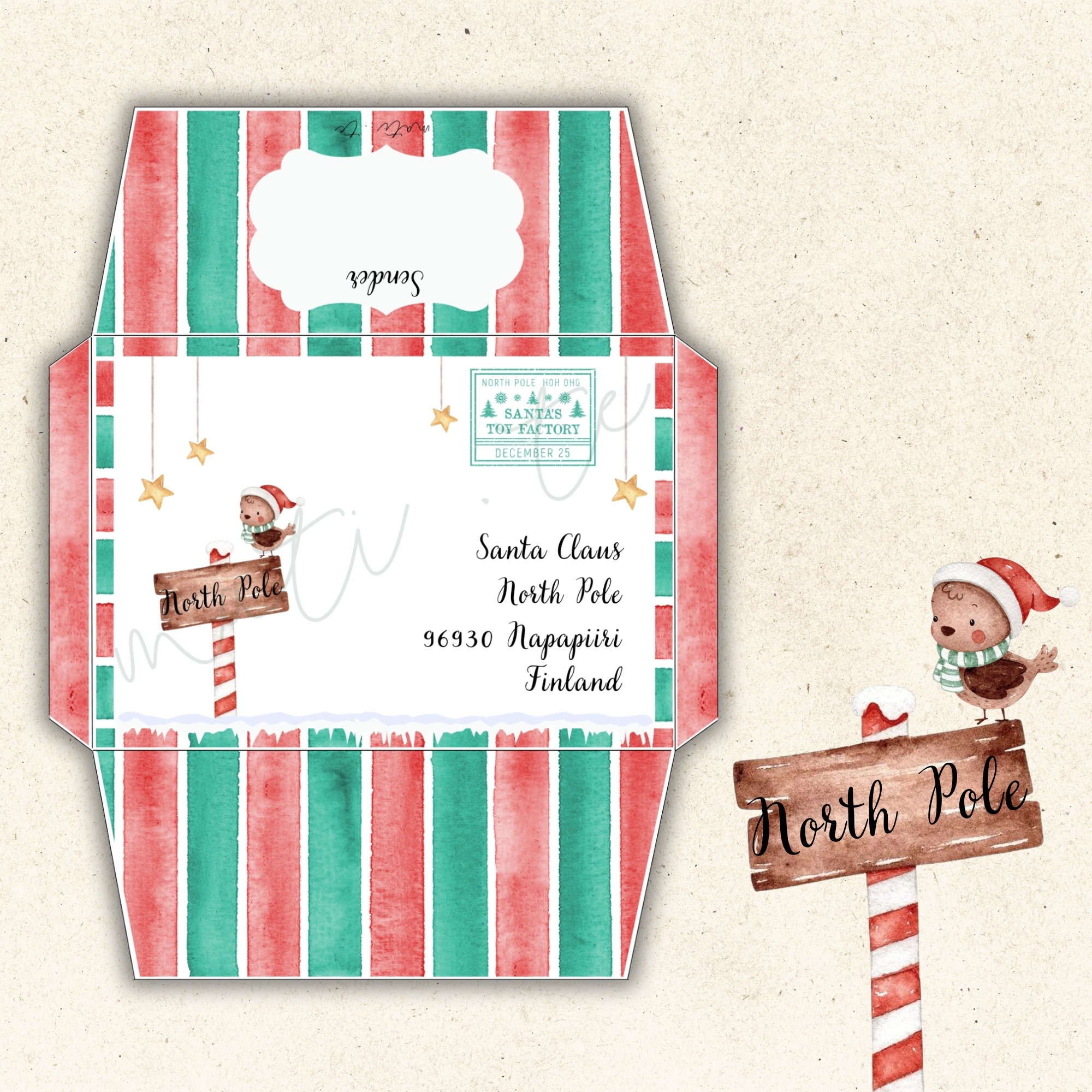 LETTER TO SANTA - Printable - Instant Download - Easy to Print - A4 ...