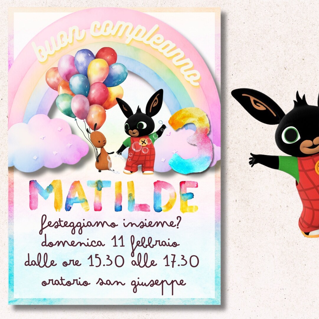 DIGITAL BIRTHDAY INVITATION Digital Personalized Invitation Bing ...