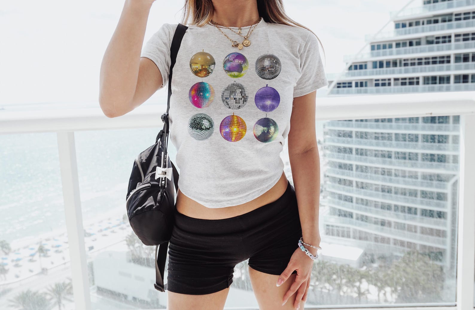 Disco Ball Baby Tee Disco Ball Shirt Y2K Baby Tee Y2K Disco Ball Crop ...