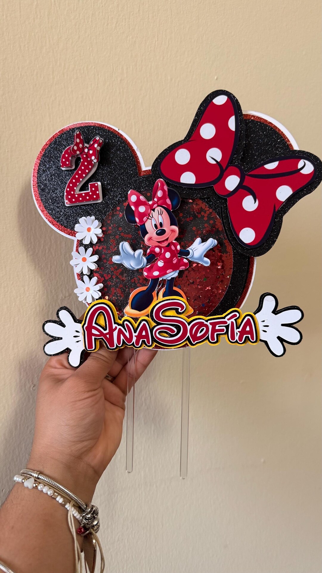 Red Minnie Mouse, Red Minnie Mouse, Cake Topper Red Minnie Mouse, Cake ...