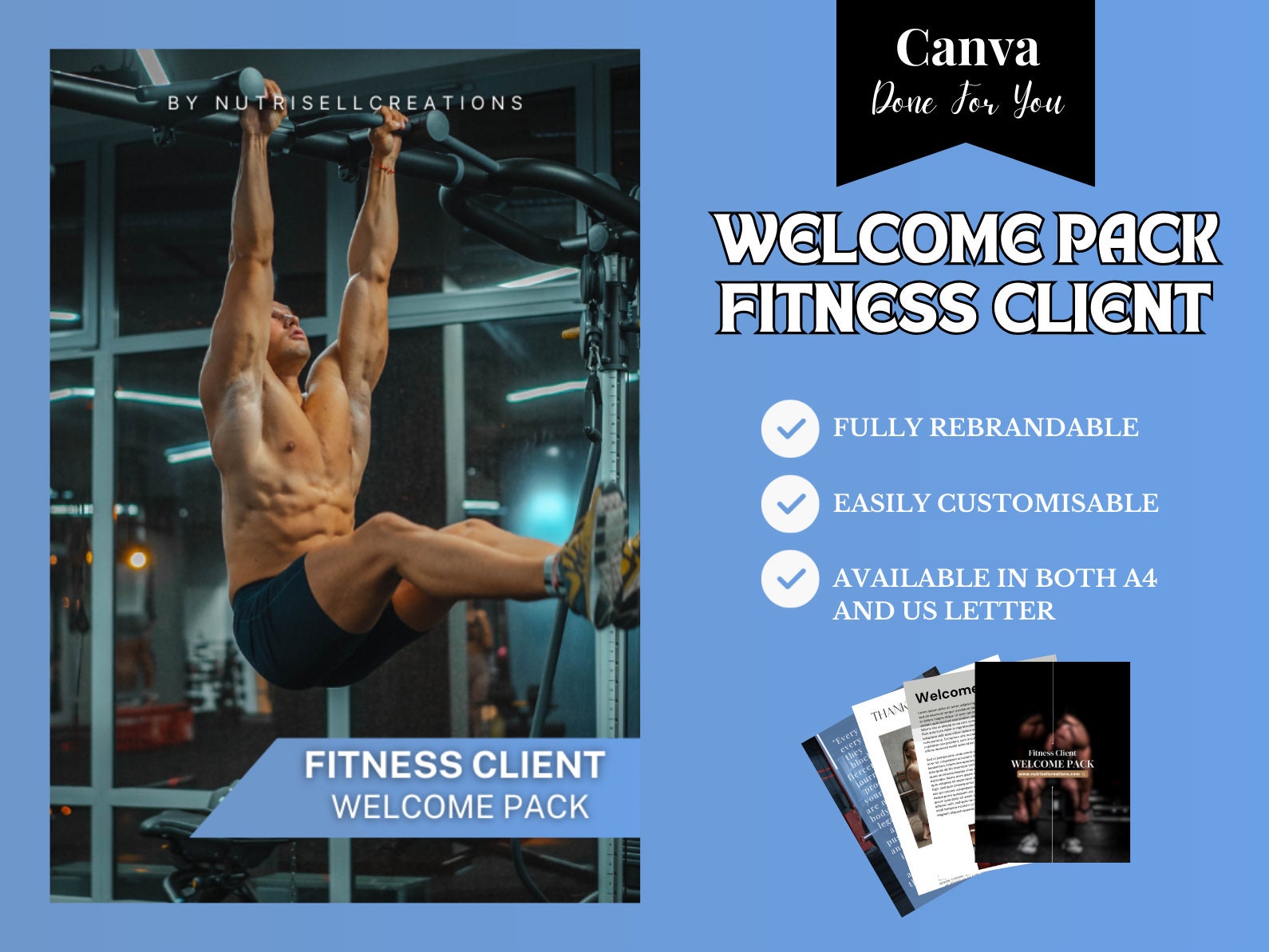 Fitness Client Welcome Pack, Fitness Coach Templates, Personal Trainer ...