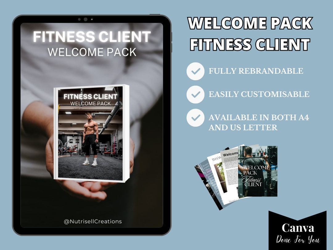 Ebook Template Canva Welcome Pack Fitness Canva Template Program ...