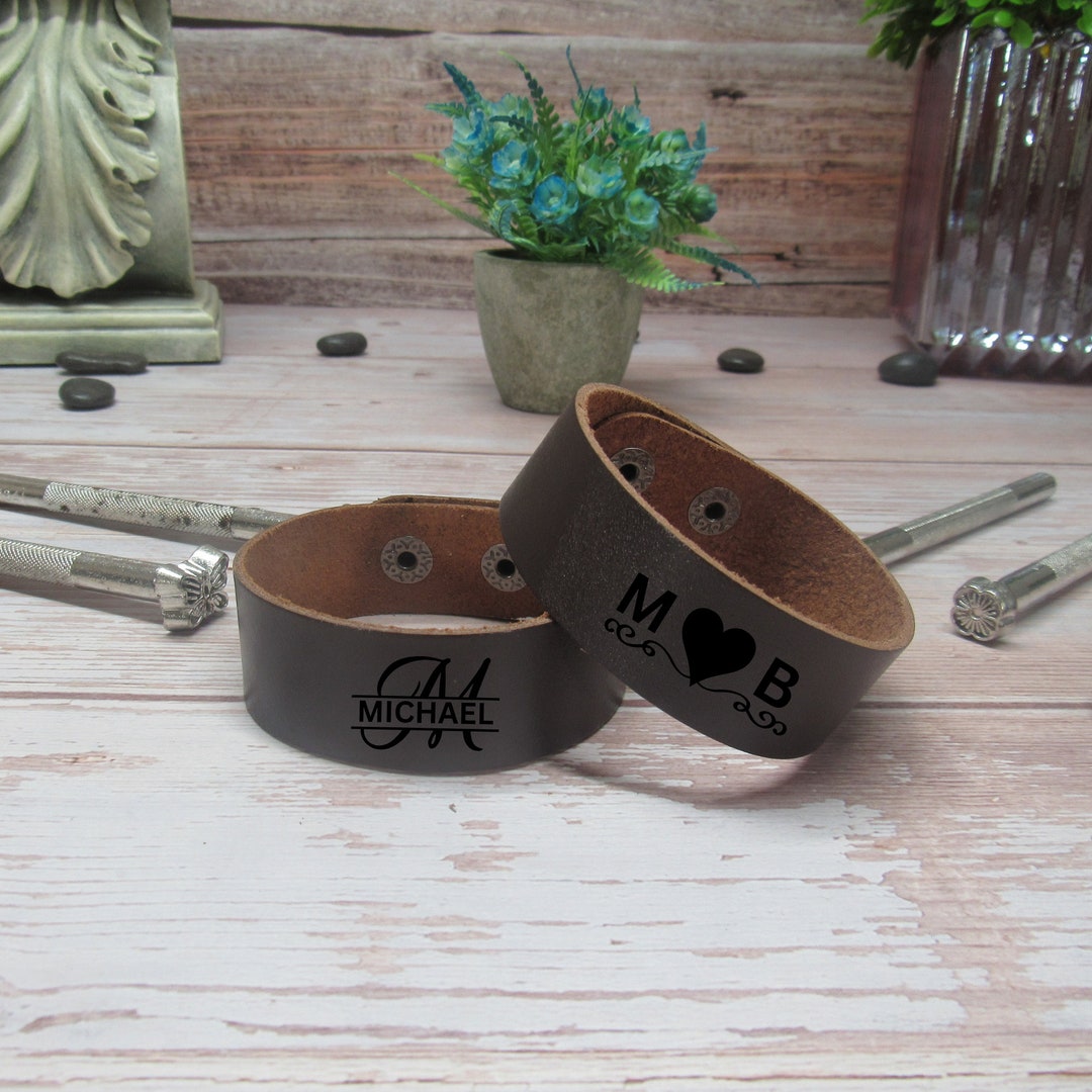 Personalized Leather Bracelet With Custom Name - Unique Gifts for ...