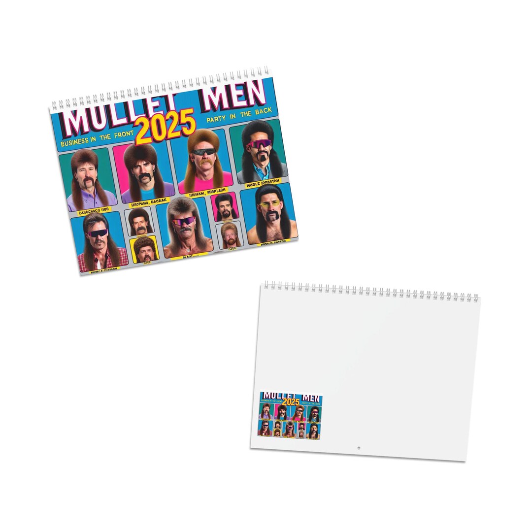 2025 Sexy Guys With Mullets Calendar, Business in the Front, Party in ...