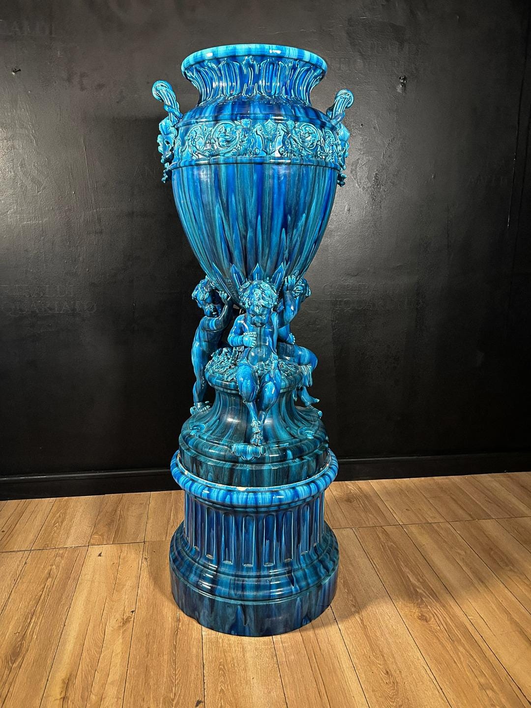 Antique Blue Vase - Etsy
