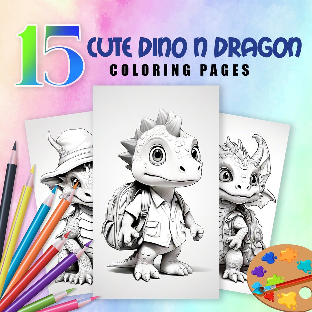 Magical Dino and Dragon Coloring Adventure - Engaging and Interactive ...