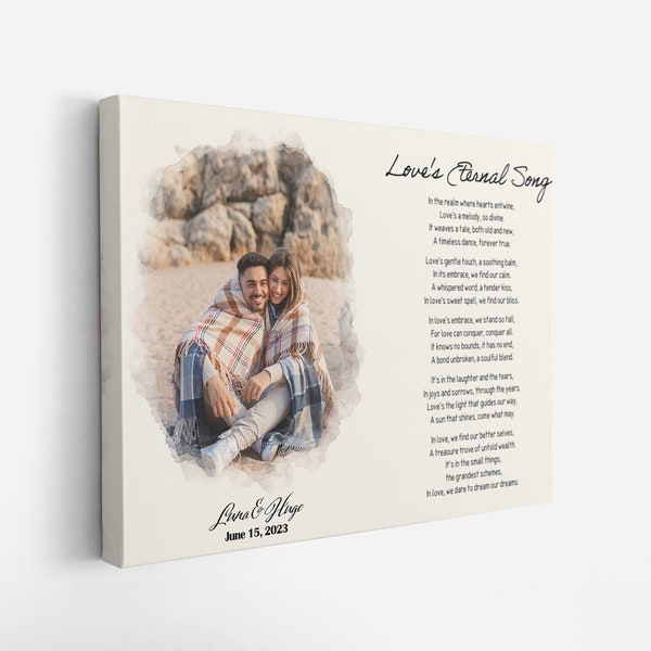 Custom Canvas With Poem - Etsy
