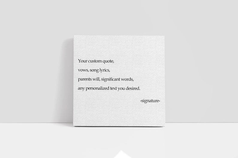 Custom Quote Canvas Print Framed Personalized Motivational Positive ...
