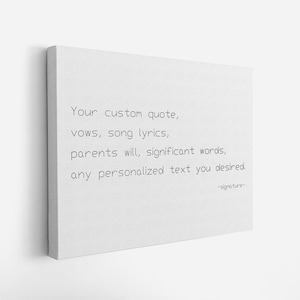 Custom Quote Canvas Print Framed Personalized Motivational Positive ...