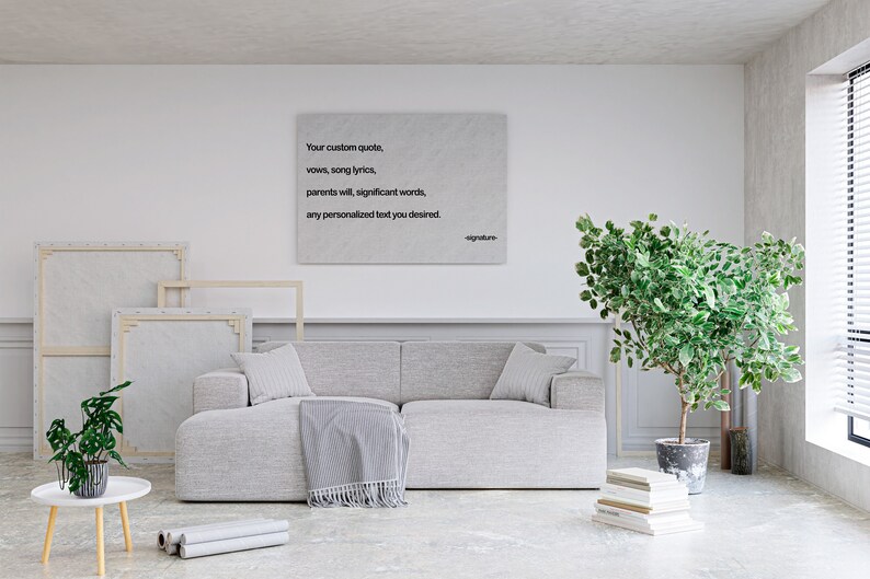 Custom Quote Canvas Print Framed Personalized Motivational Positive ...