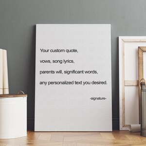 Custom Quote Canvas Print Framed Personalized Motivational Positive ...