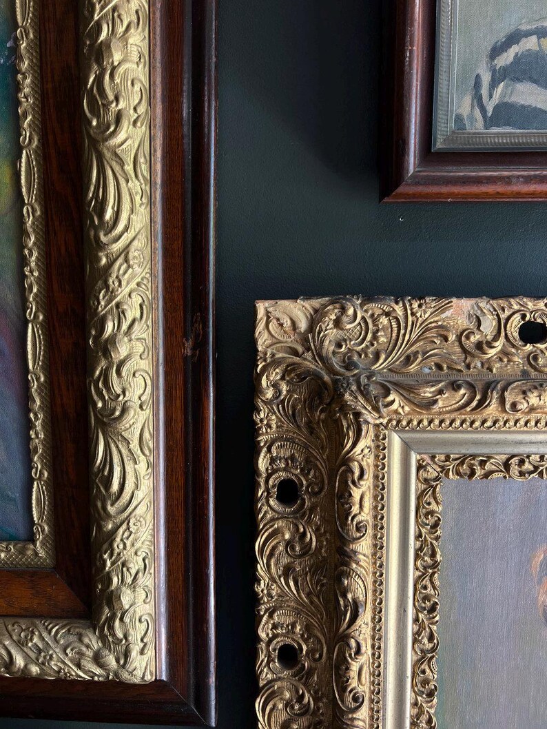 Reproduction Portrait Print on Canvas With Wax Finish in Antique Frame ...