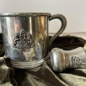 Vintage Pewter Ralph Lauren Shaving Brush and Mug Set - Etsy