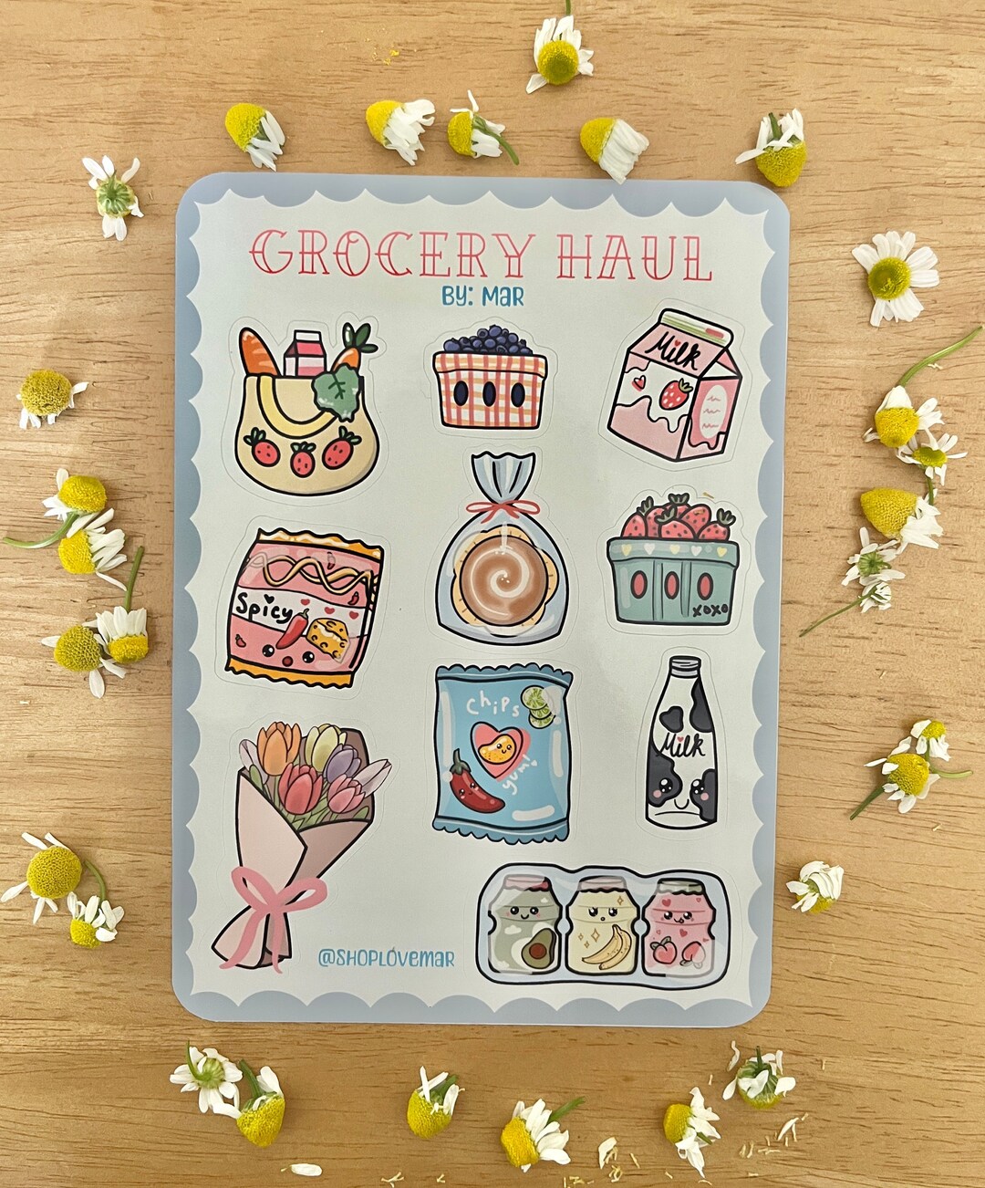 Grocery Stickers Grocery Sticker Sheet Food Stickers - Etsy