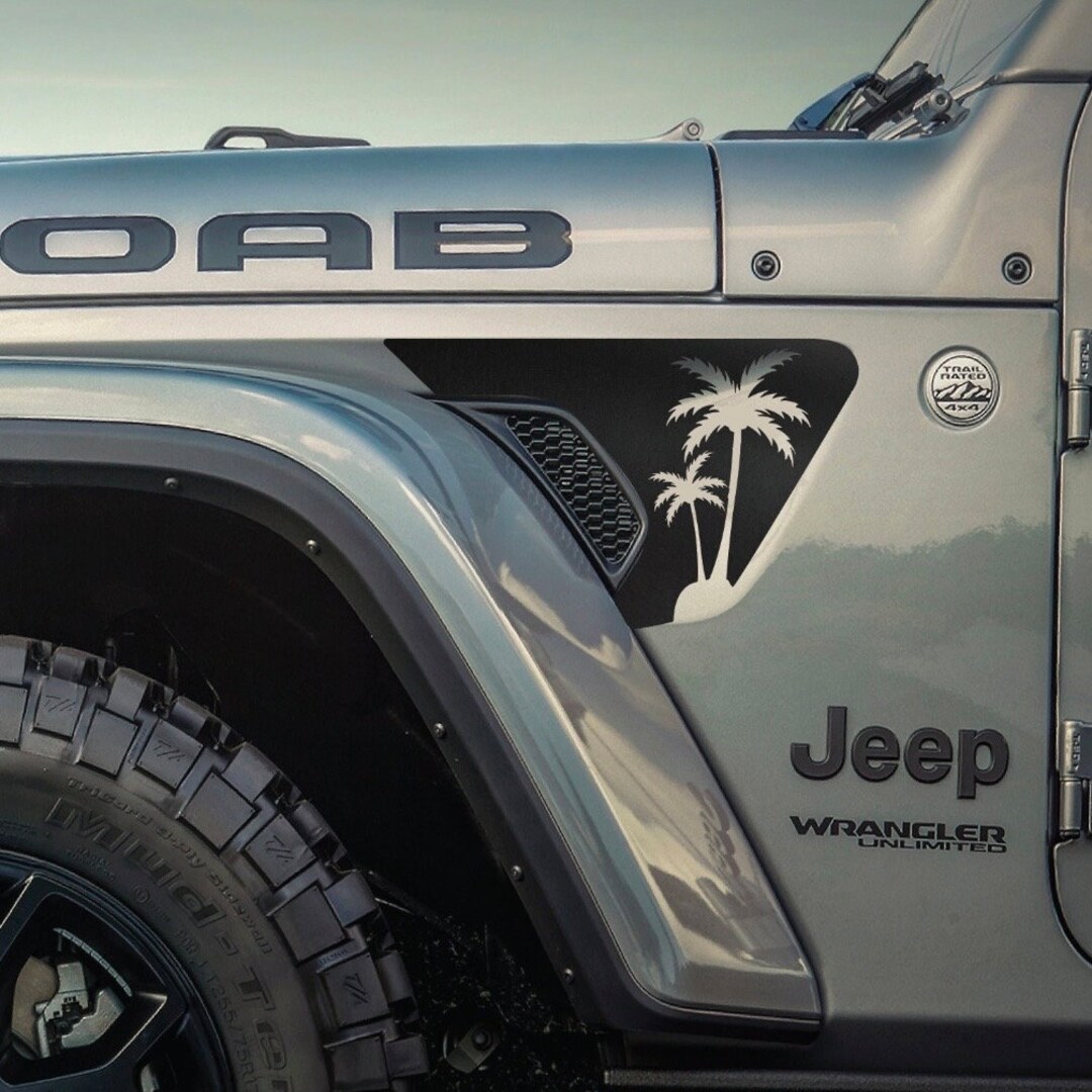 Palm Trees Fender Vent Vinyl Decals Sticker Fits Jeep Wrangler - Etsy