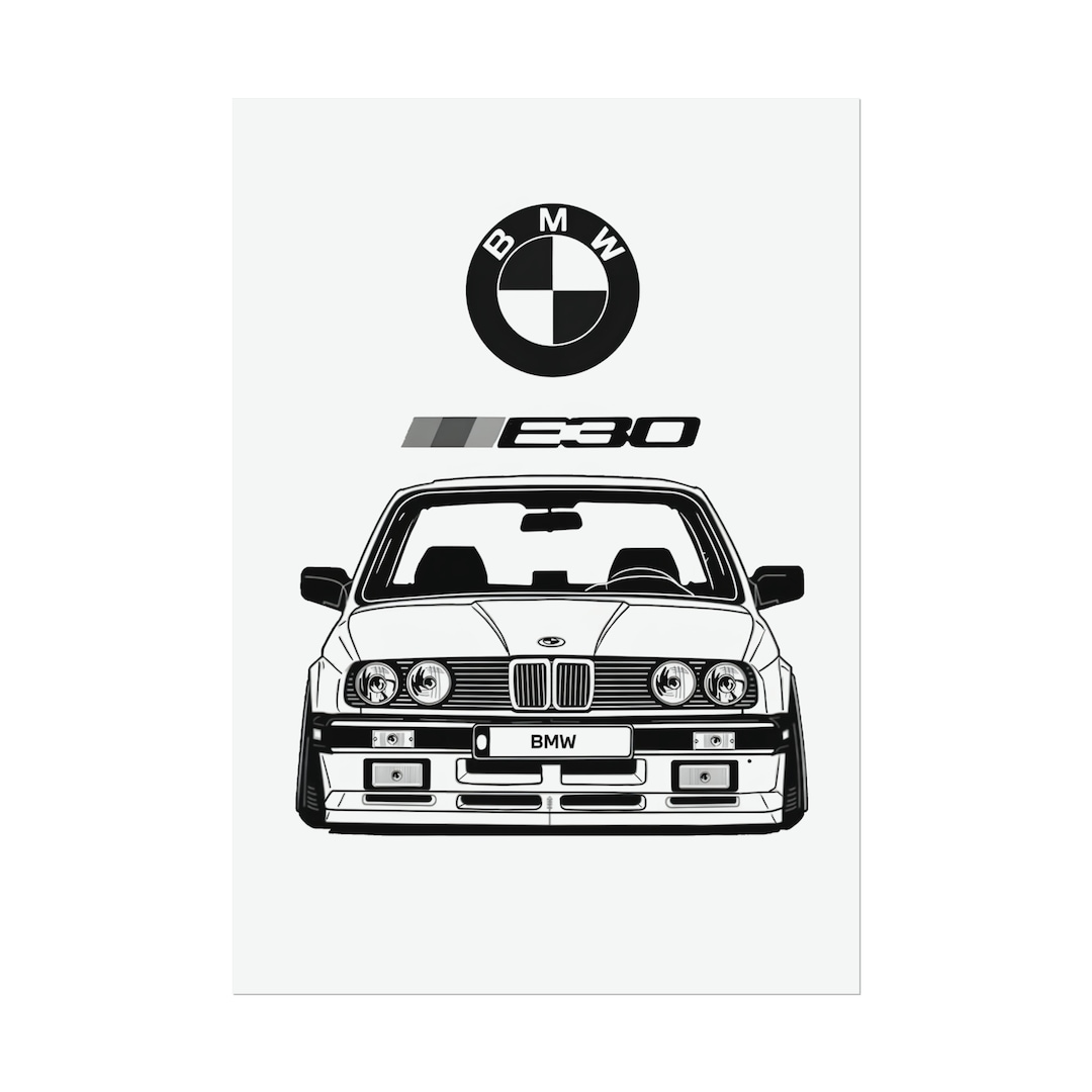 BMW E30 Vintage Poster / M3 Poster / Gifts for Him / Present for Her ...