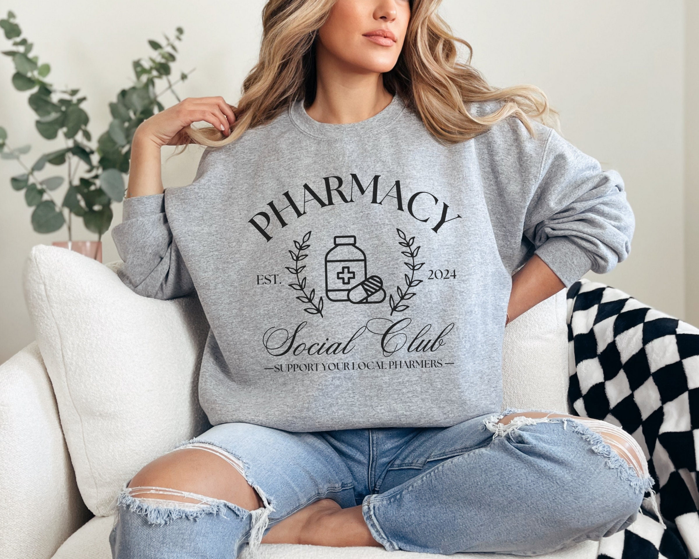 Pharmacy Crewneck Sweatshirt, Gift for Pharmacist, Funny Pharmacy Shirt ...