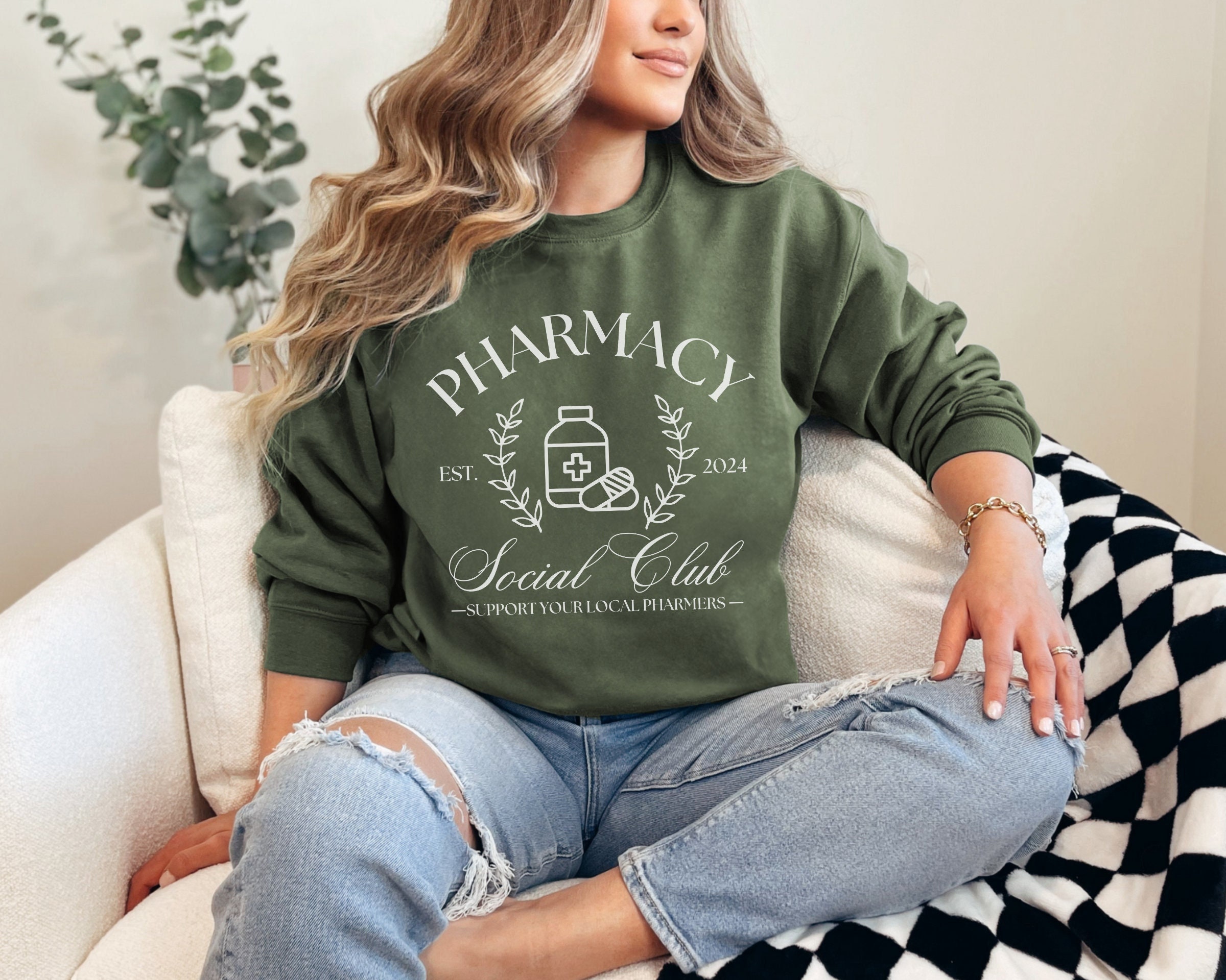 Pharmacy Crewneck Sweatshirt, Gift for Pharmacist, Funny Pharmacy Shirt ...