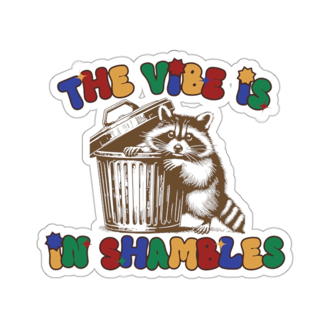 Raccoon Meme Sticker, Meme Gift, Clowncore Sticker, Weird Sticker ...