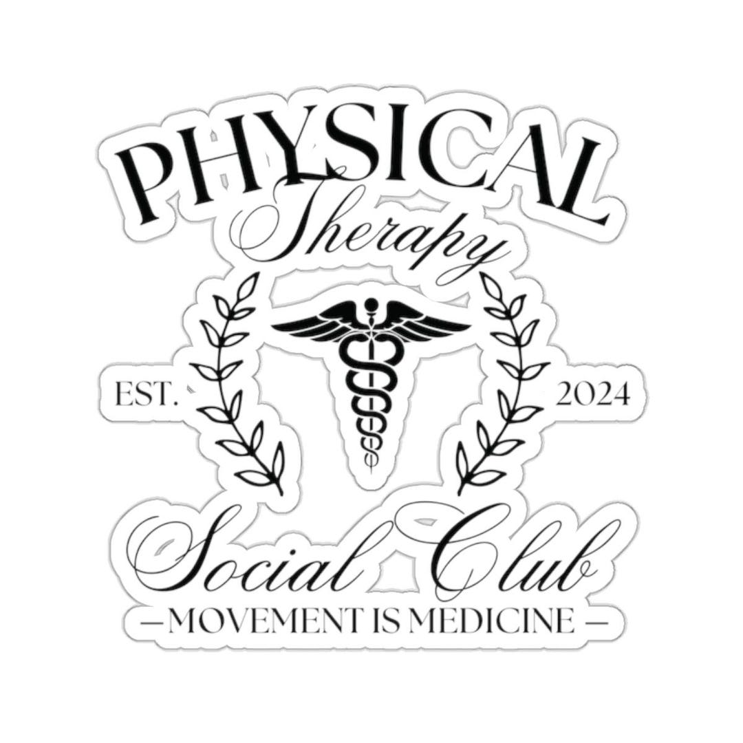 Physical Therapy Sticker, Gift for Physical Therapist, Retro PT Sticker ...