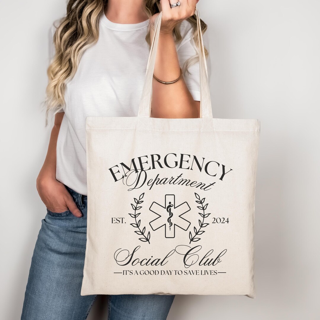 Emergency Department Tote Bag, ER Nurse Tote, Nurse Appreciation Gift ...