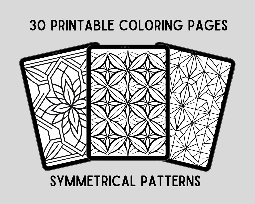 30 Printable Symmetrical Pattern Coloring Pages, Printable Pattern ...